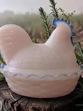 Fenton | Accents | Fenton Martha Stewart By Mail Hen On Nest Opalescent ...